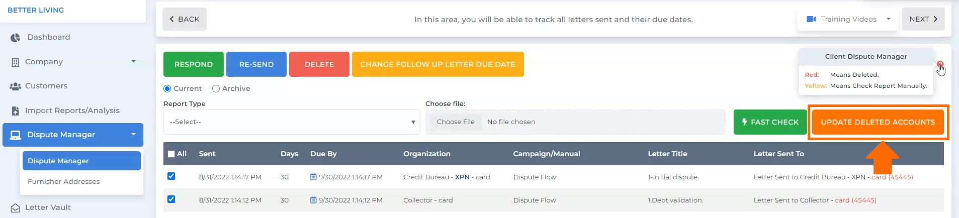 Fast Checker – clientdisputemanager